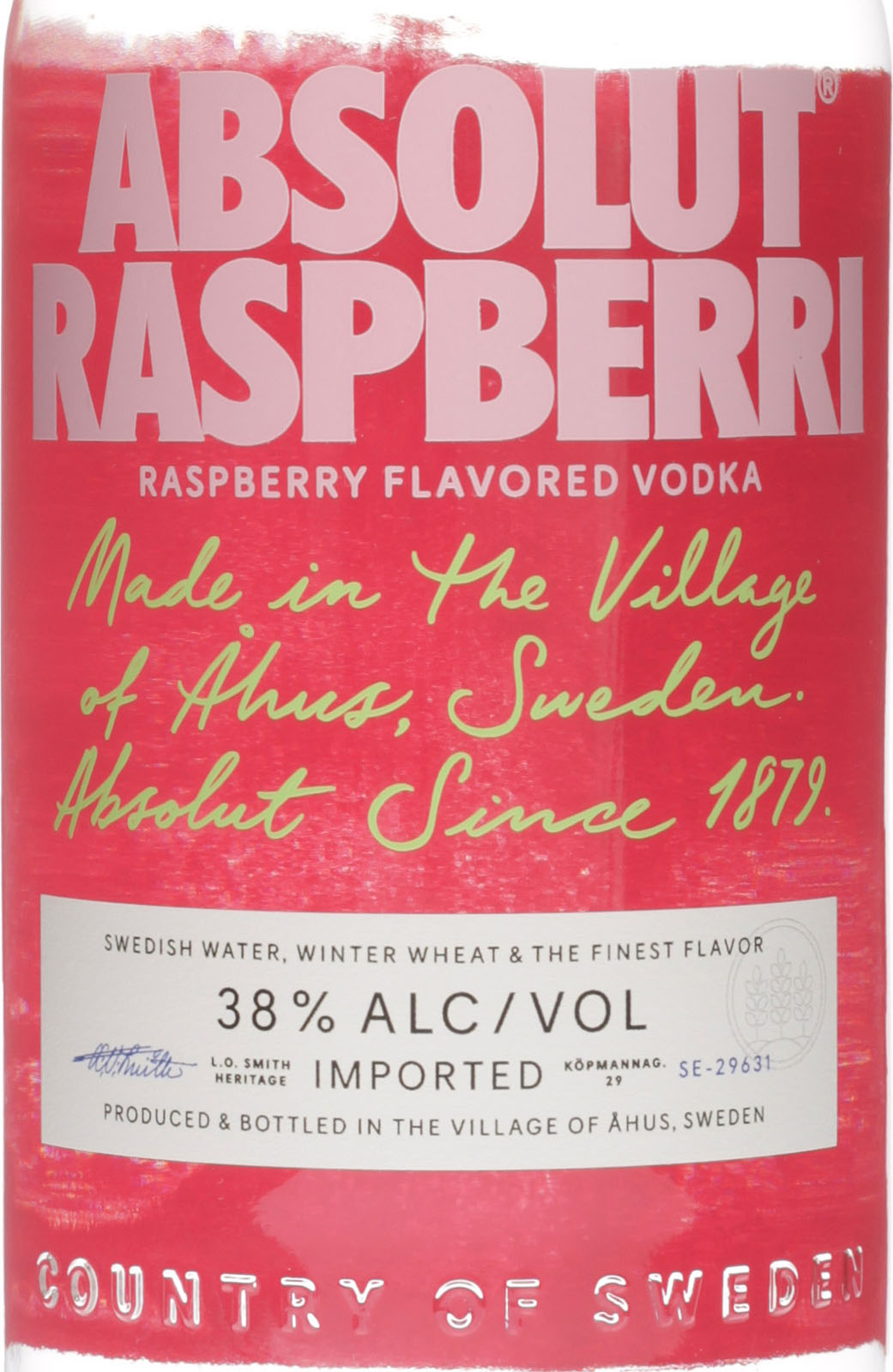 Absolut Raspberry Vodka - Schwedischer Wodka mit Himbee