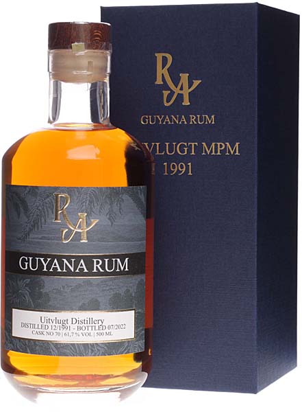 RA Rum Artesanal Guyana 1991 Uitvlugt 0,5 Liter 61,7 %