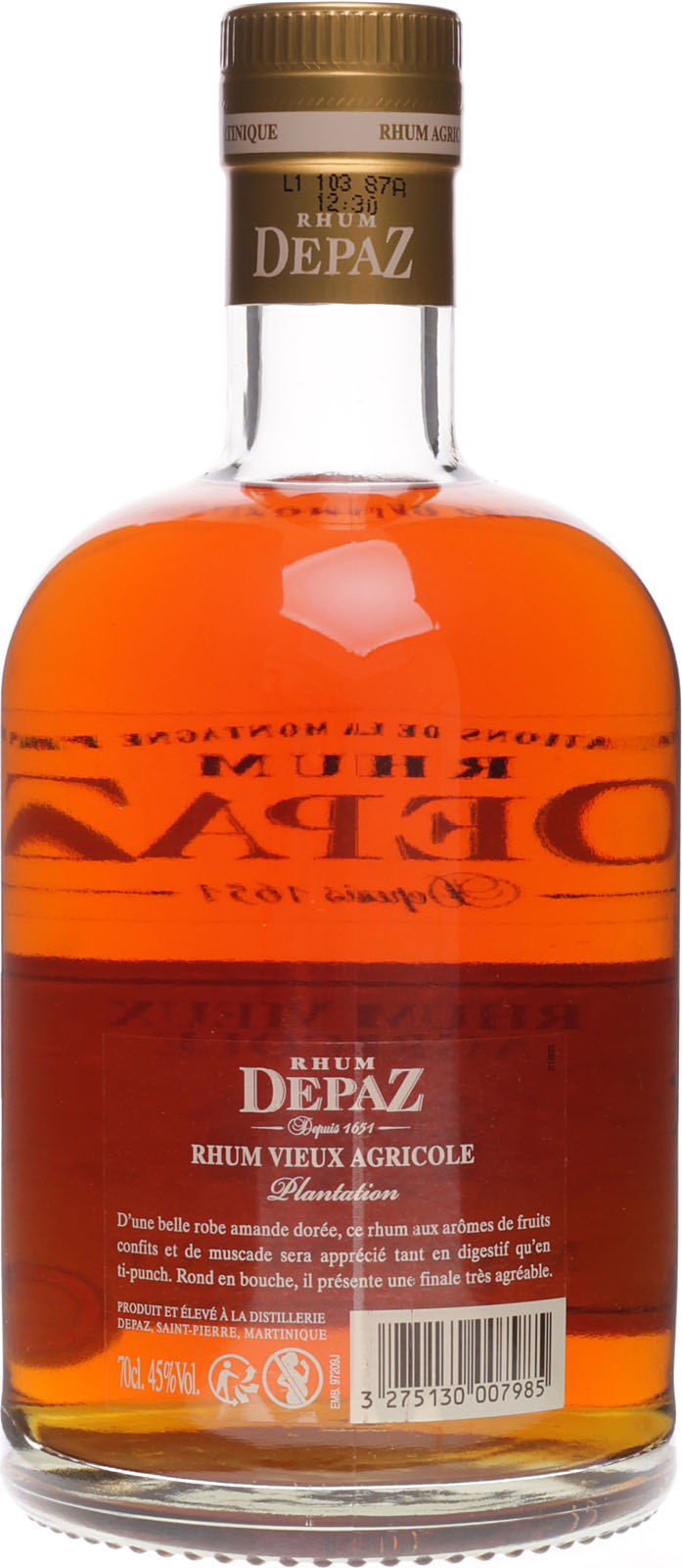 Depaz Rhum Plantation Vieux Agricole 0,7 Liter 45 % Vol