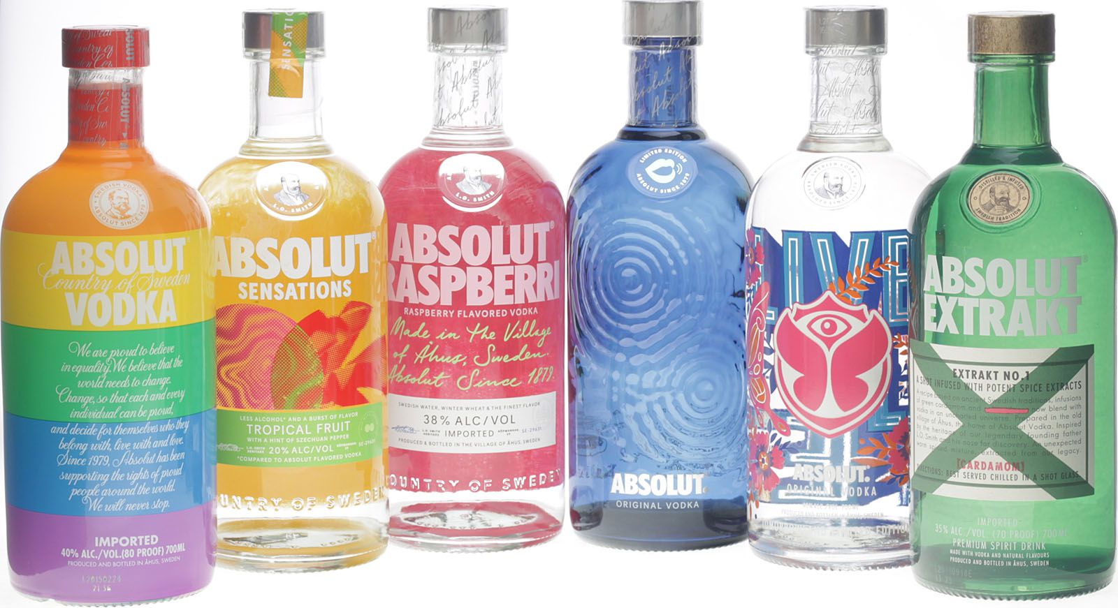Absolut Sensation Set 4,2 Liter 35,5 % und 12 Gläser