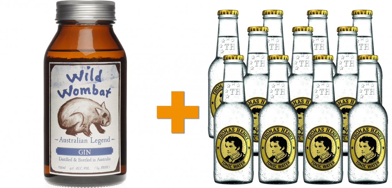 Wild Wombat Gin mit 12x Thomas Hendry Tonic Water