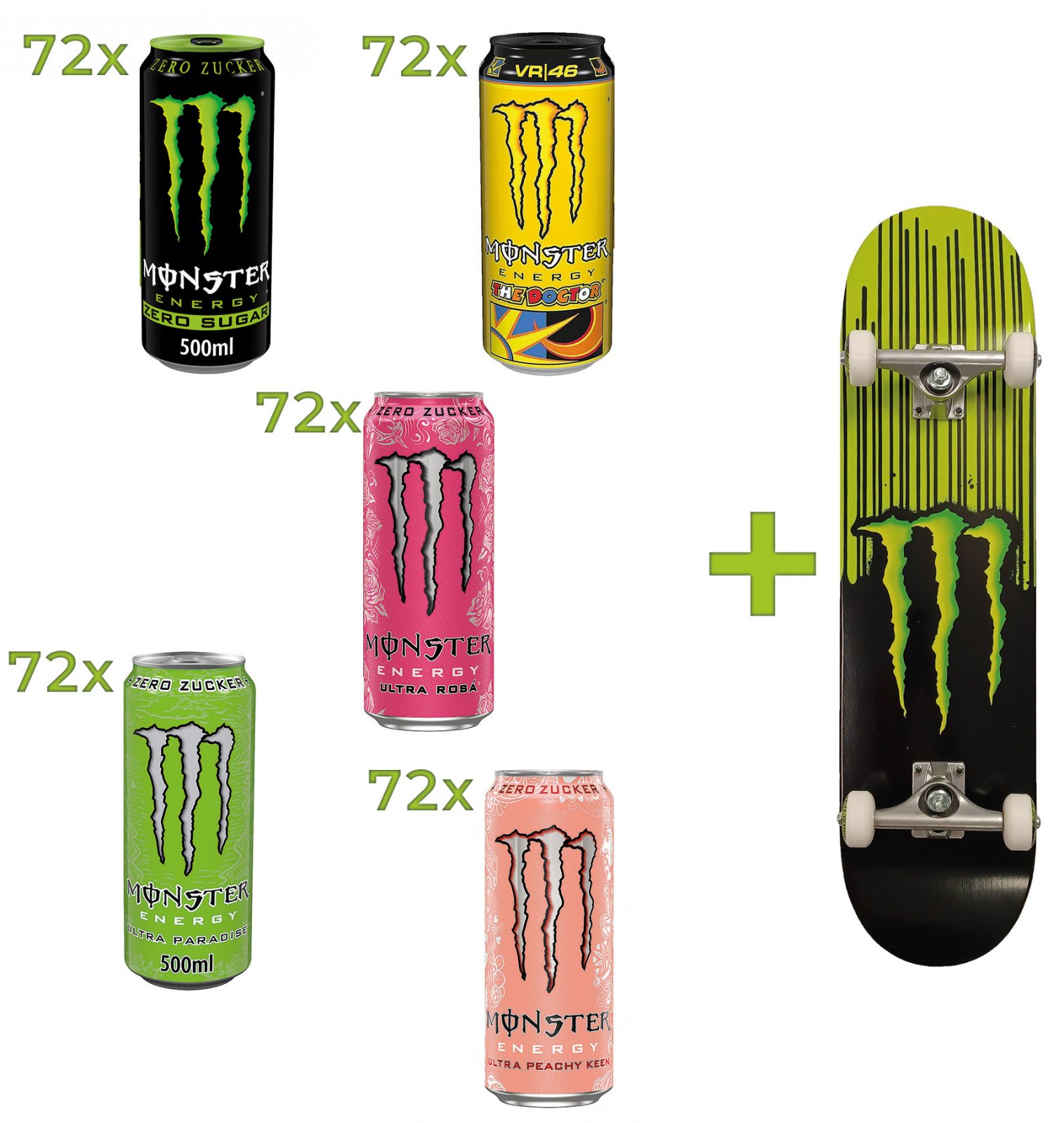 Monster Energy Super Pack – 360 Dosen + Kühlschrank