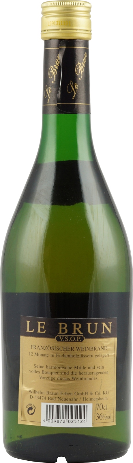 Le Brun VSOP Brandy 700 ml - Der günstige Brandy mit ho