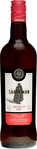 Sandeman Sherry Medium Dry Fein-milder Sherry, 15% Vol.