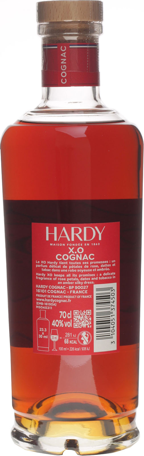 Hardy Cognac XO Fine Champagne - Extra Feiner XO Cognac