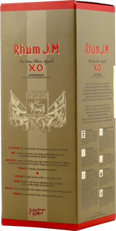 Rhum J.M XO Agricole Rum mit 0,7 Liter und 45 % Vol. au