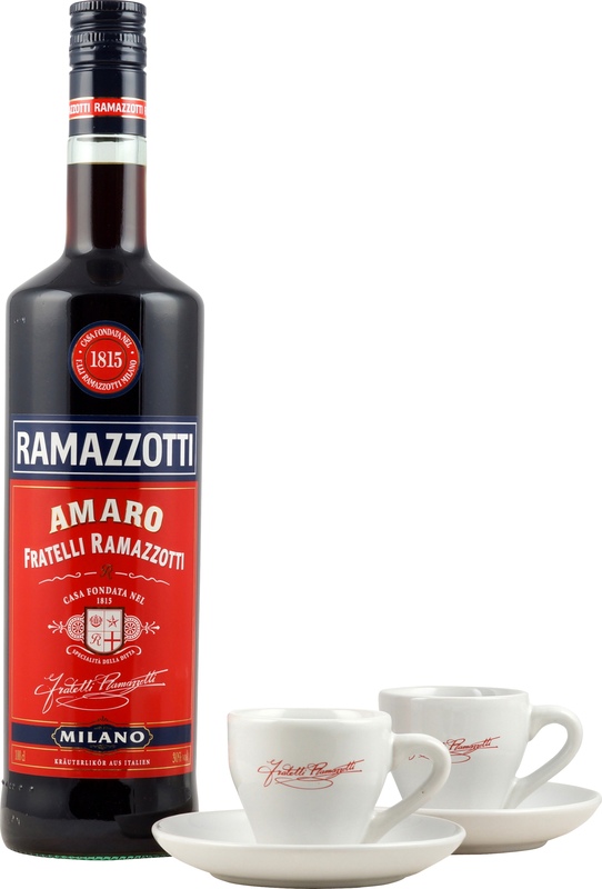 Ramazzotti Set mit 1l 30% und 2 Espressotassen