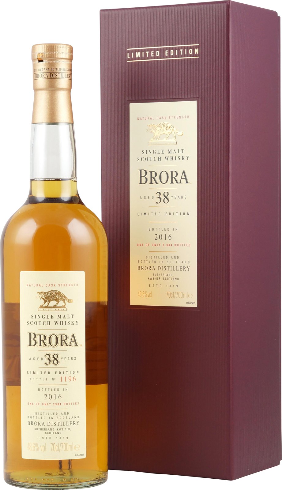 Brora 38 Jahre 1977 - 2016 700ml 48,6% Vol.