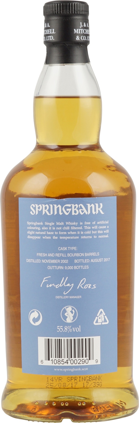 Springbank 14 Jahre Whisky Limited Edition Bourbon Wood