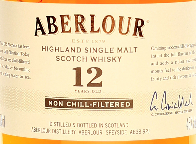 Aberlour 12 Jahre Non Chill-Filtered mit 2 Gläsern güns