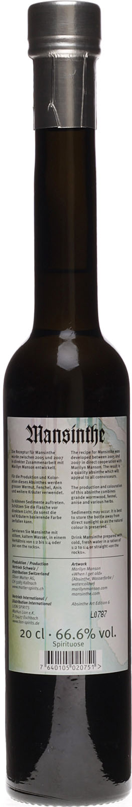 Absinthe Mansinthe 0,2 Liter 66,6 % Vol. günstig im Sho