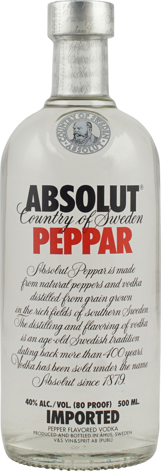 Absolut Peppar Vodka 0,5 Liter mit echten Pfefferaromen