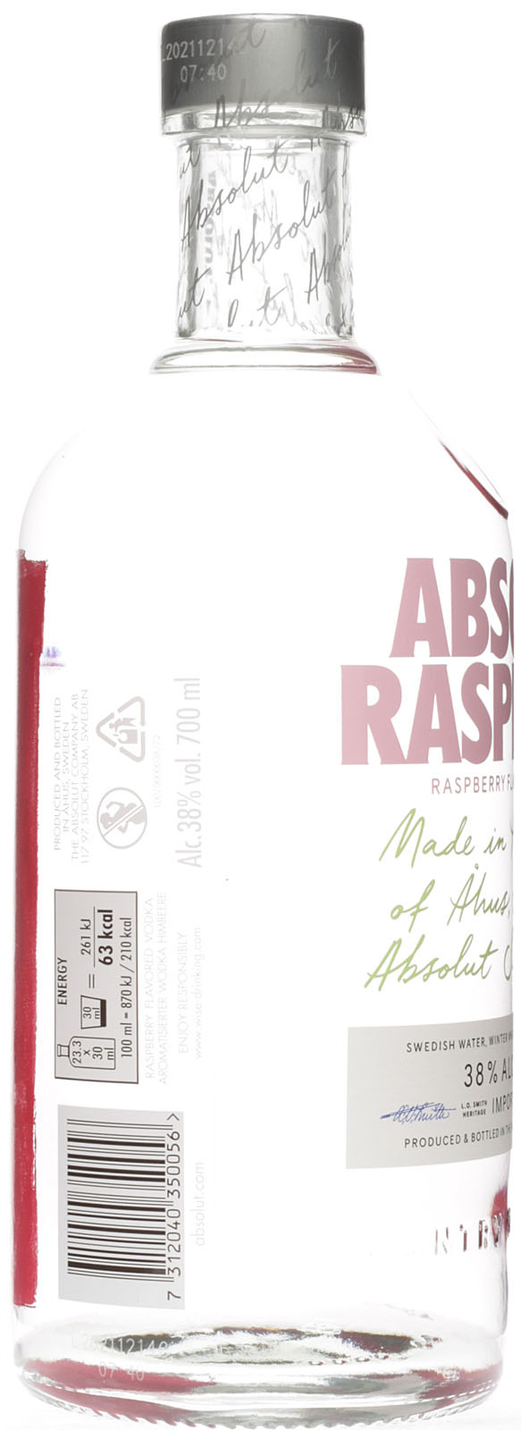 Absolut Raspberry Vodka - Schwedischer Wodka mit Himbee