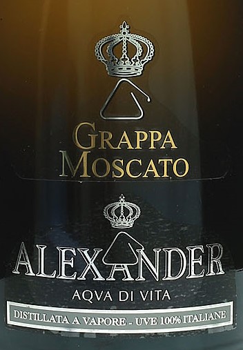Alexander Grappa Moscato Monovarietale hier im Shop