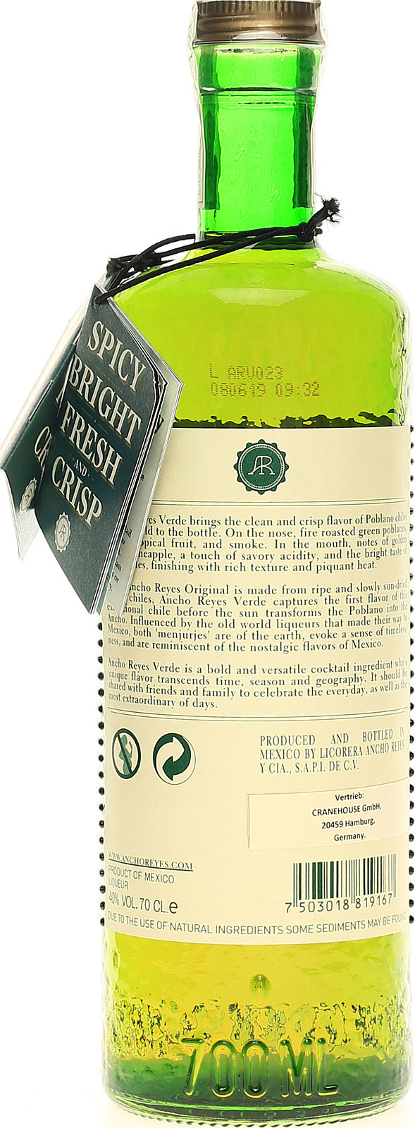 Ancho Reyes Verde Grüner Chili Likör, Likörspezialität