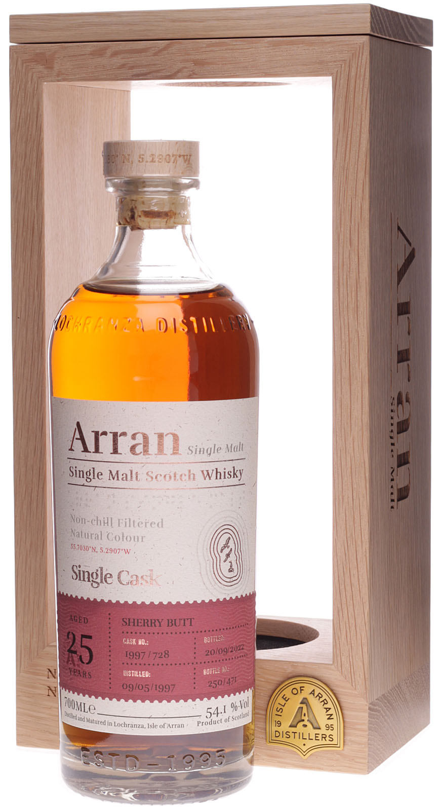 Arran 25 Jahre Sherry Butt Single Malt bei uns kaufen.
