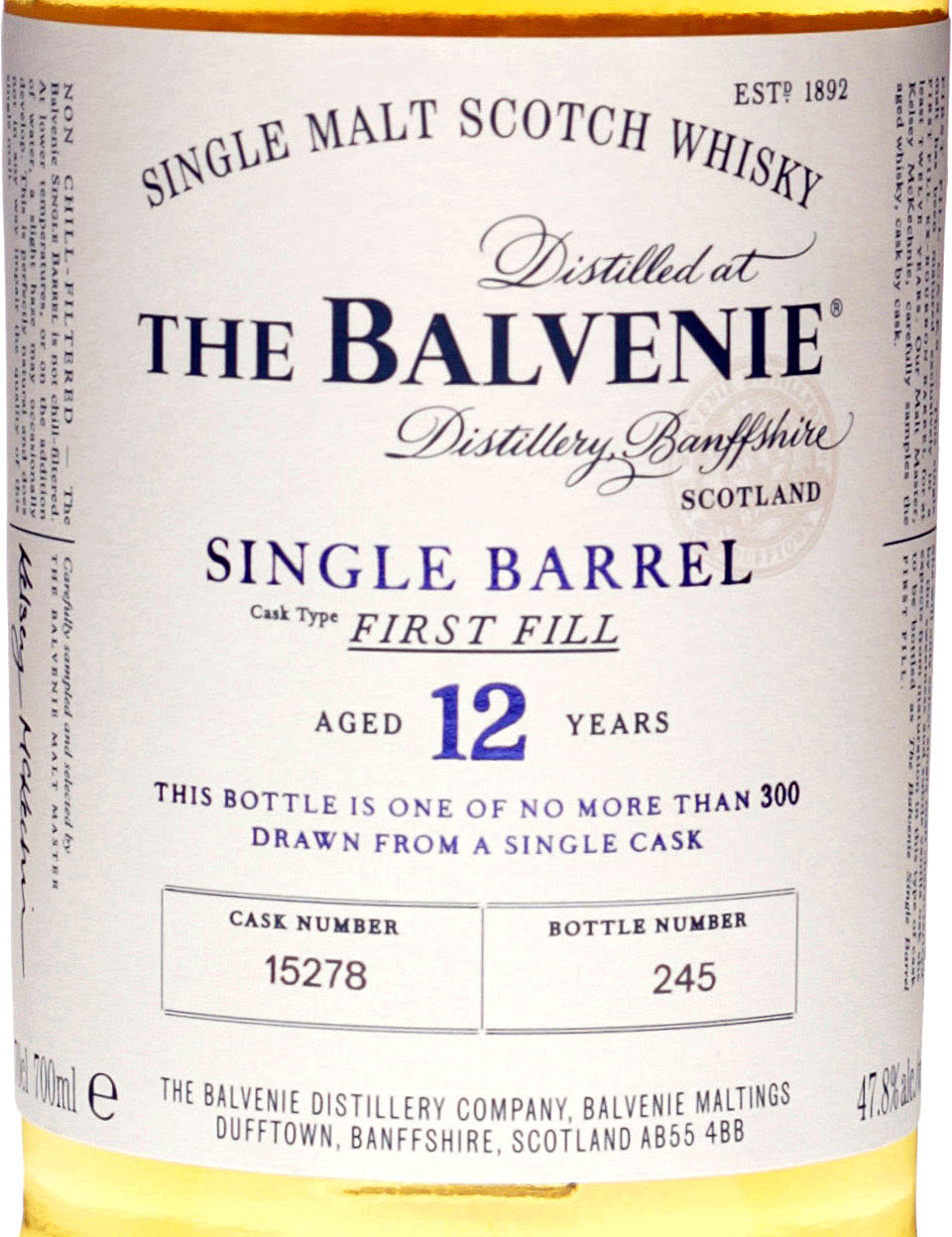 Balvenie 12 Jahre First Fill Single Barrel mit 47,8 % V