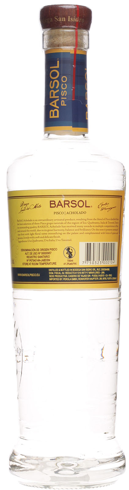 Barsol Pisco Selecto Acholado bei uns im Shop kaufen.