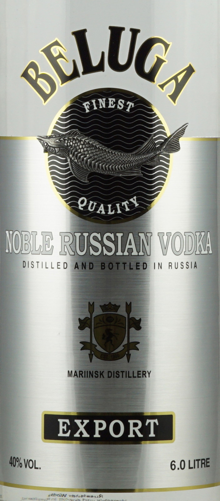 Beluga Noble Vodka 6 Liter 40 % Vol. russischer