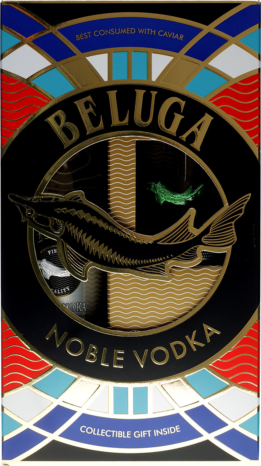 Beluga Vodka Geschenkset mit Glas in der 700 ml Flasche