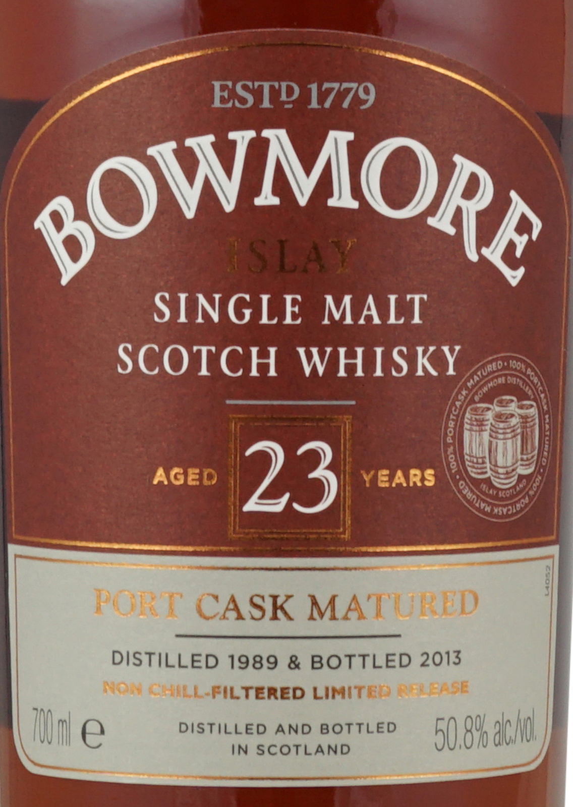 Bowmore 23 Jahre Port Cask Finish von der Insel Islay m