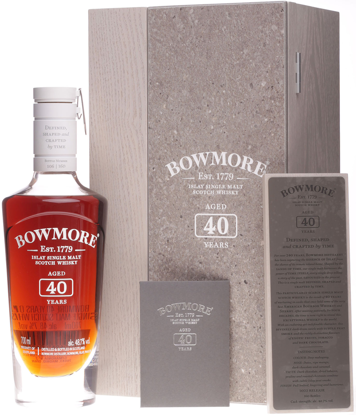 Bowmore 40 Jahre Release 2022 0,7 Liter 48,7 % Vol im S