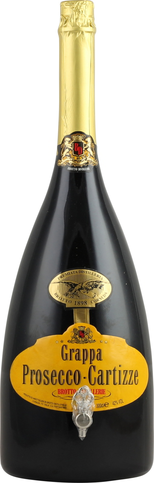 Brotto Grappa Prosecco Cartizze 3000 ml 42 % Vol., Grap