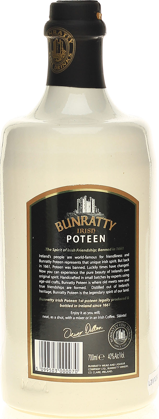 Bunratty Irish Potcheen Spirit 0,7 Liter 40 % Vol.