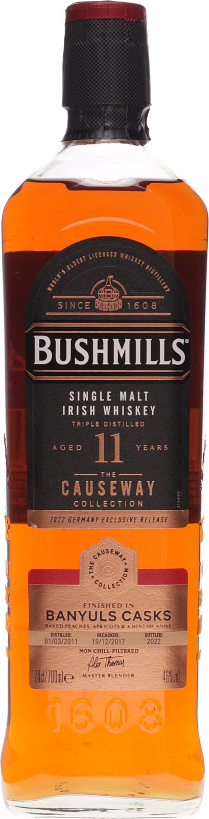 Bushmills Causeway Collection 11 Jahre Banyuls Cask im