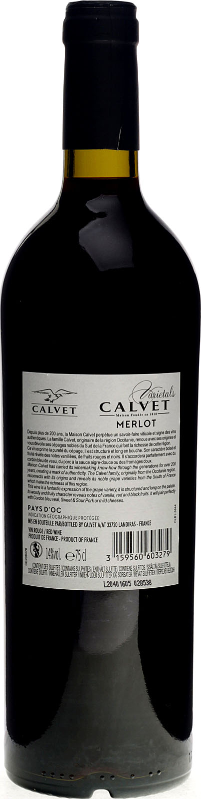 Calvet Merlot Rotwein 0,75l 14% Frankreich