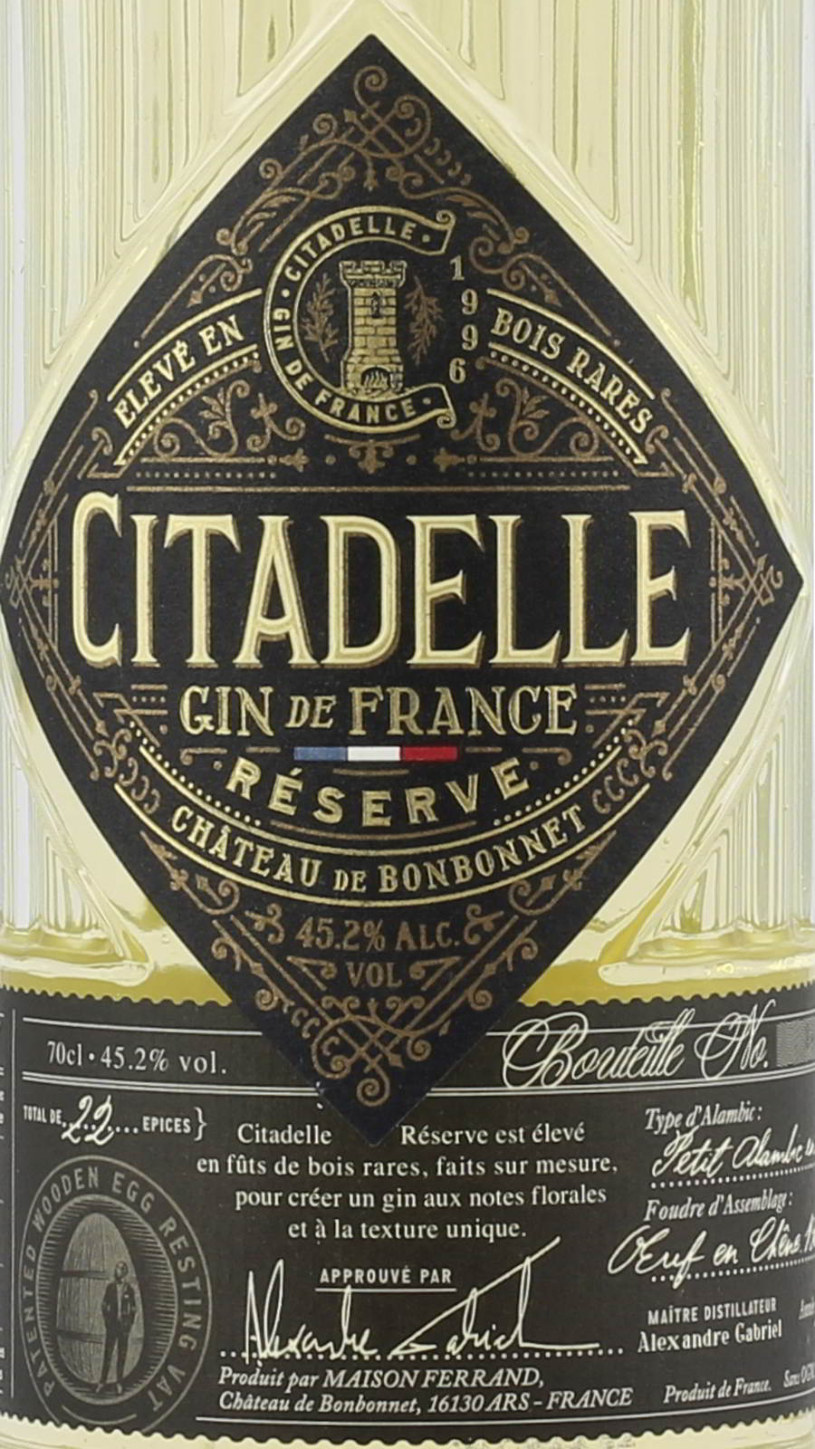 Citadelle Réserve Gin 0,7 Liter 45,2 % Vol. prämierter