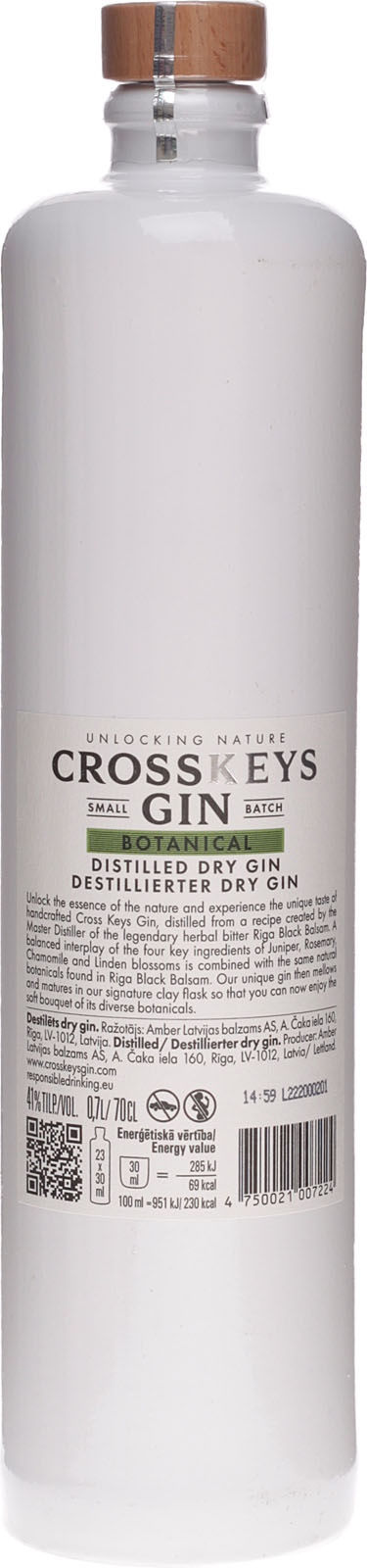 Cross Keys Gin Botanical 0,7L – Würziger Dry Gin