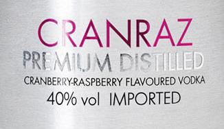 Danzka Cranraz Vodka mit 0,7 Liter aus Dänemark im Shop