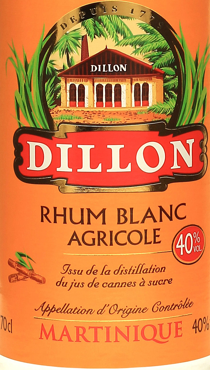 Rhum Blanc aus der Dillon Destillerie von der Insel Mar