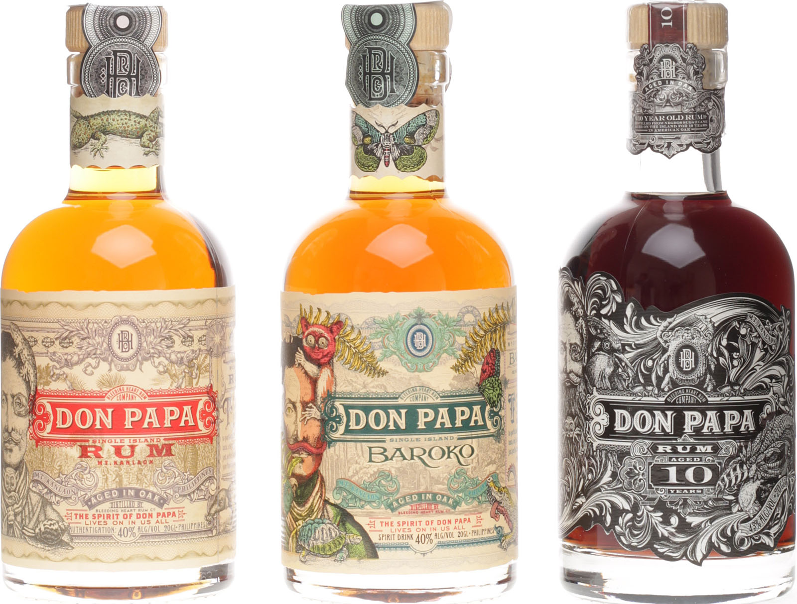 Don Papa Premium Tasting Set 3x 0,2 Liter 41 % Vol. bei
