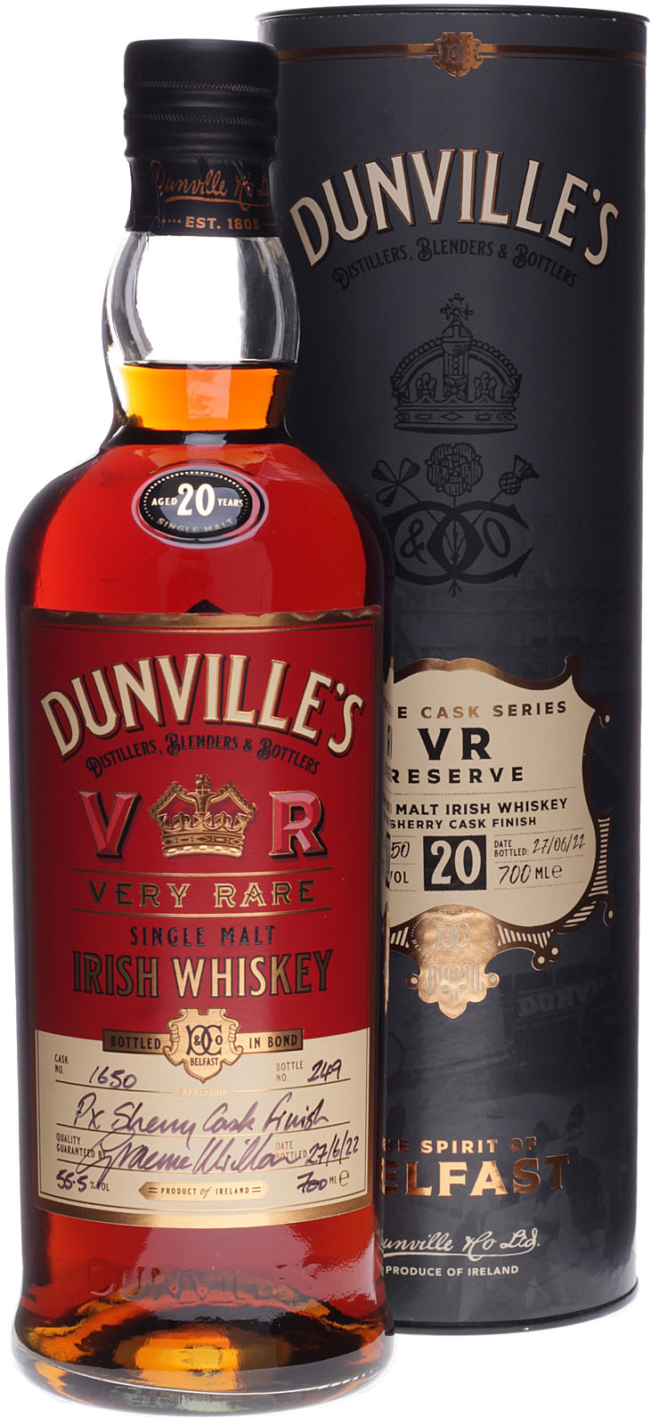 Dunville´s 20 YO Irish PX Single Cask 1650 Whiskey kau