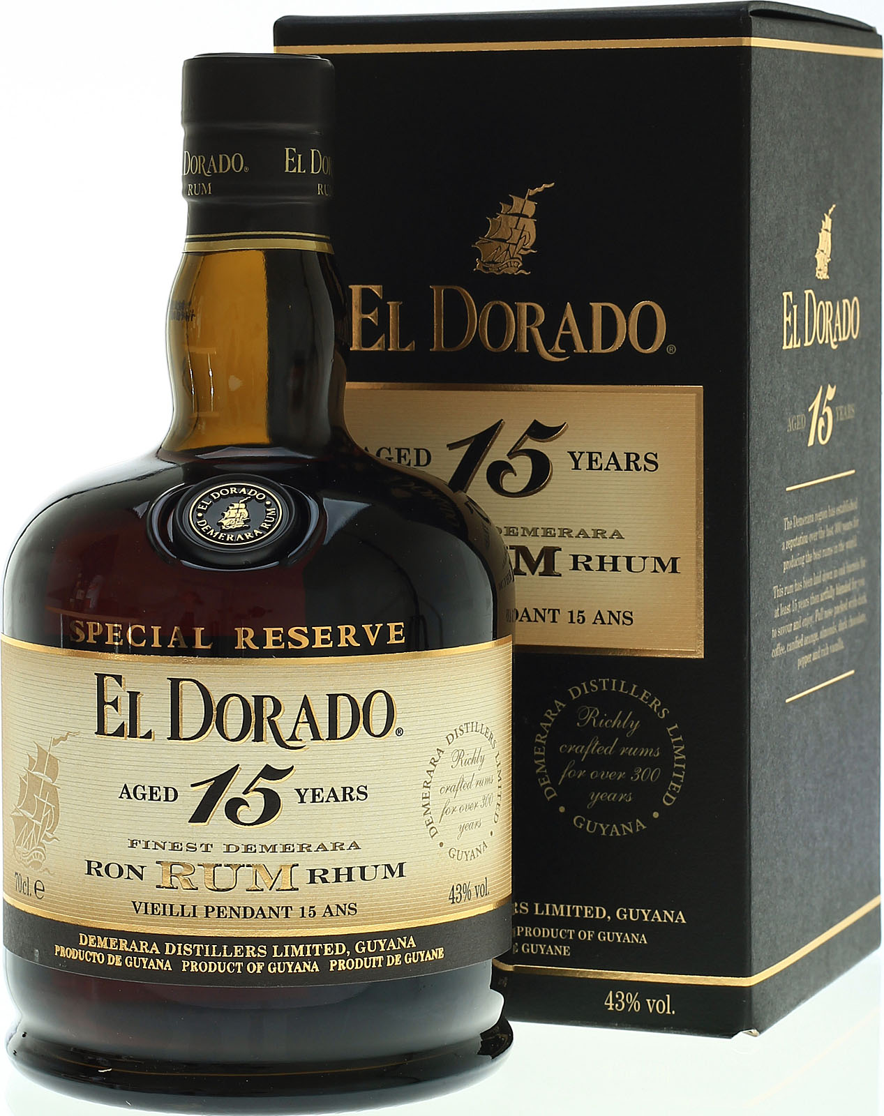 El Dorado 15 Jahre Rum hier bei uns im Onlineshop