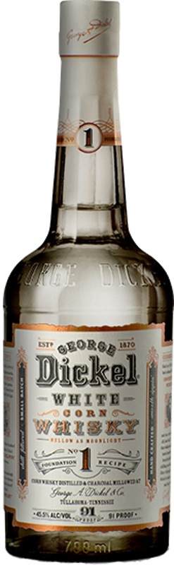 George Dickel No 1 Unaged White Corn Whisky mit 0 7l un