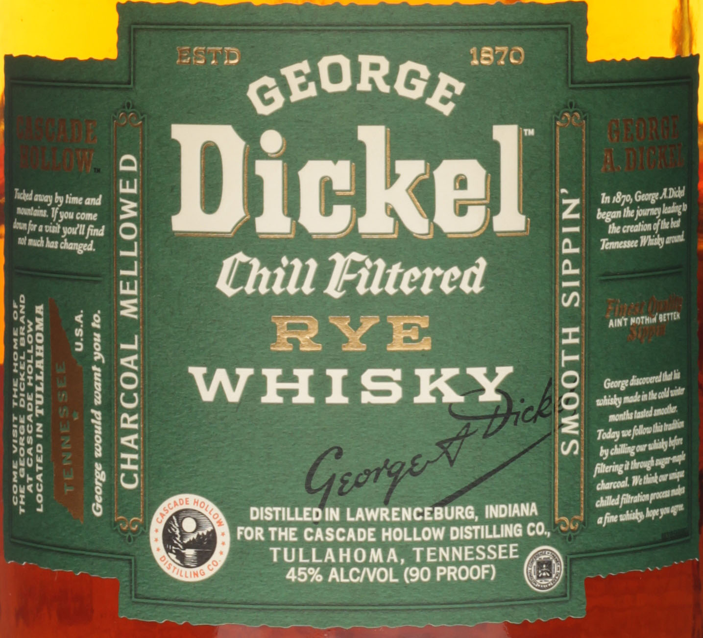 George Dickel Rye 1,75 Liter 45 % Vol. im Shop kaufen.