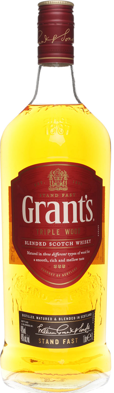 Grants Triple Wood Whisky mit 1000 ml und 40 % Vol.