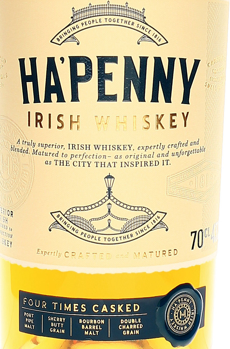 Ha Penny Irish Whiskey Four Cask, Irish Blended Whiske