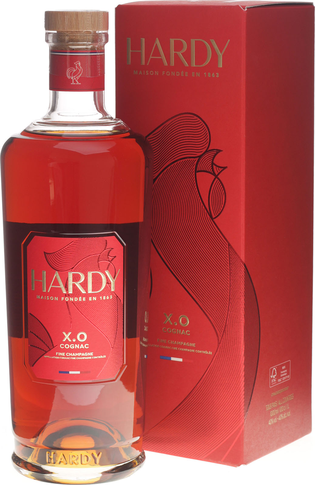 Hardy Cognac XO Fine Champagne - Feiner XO Cognac 1l