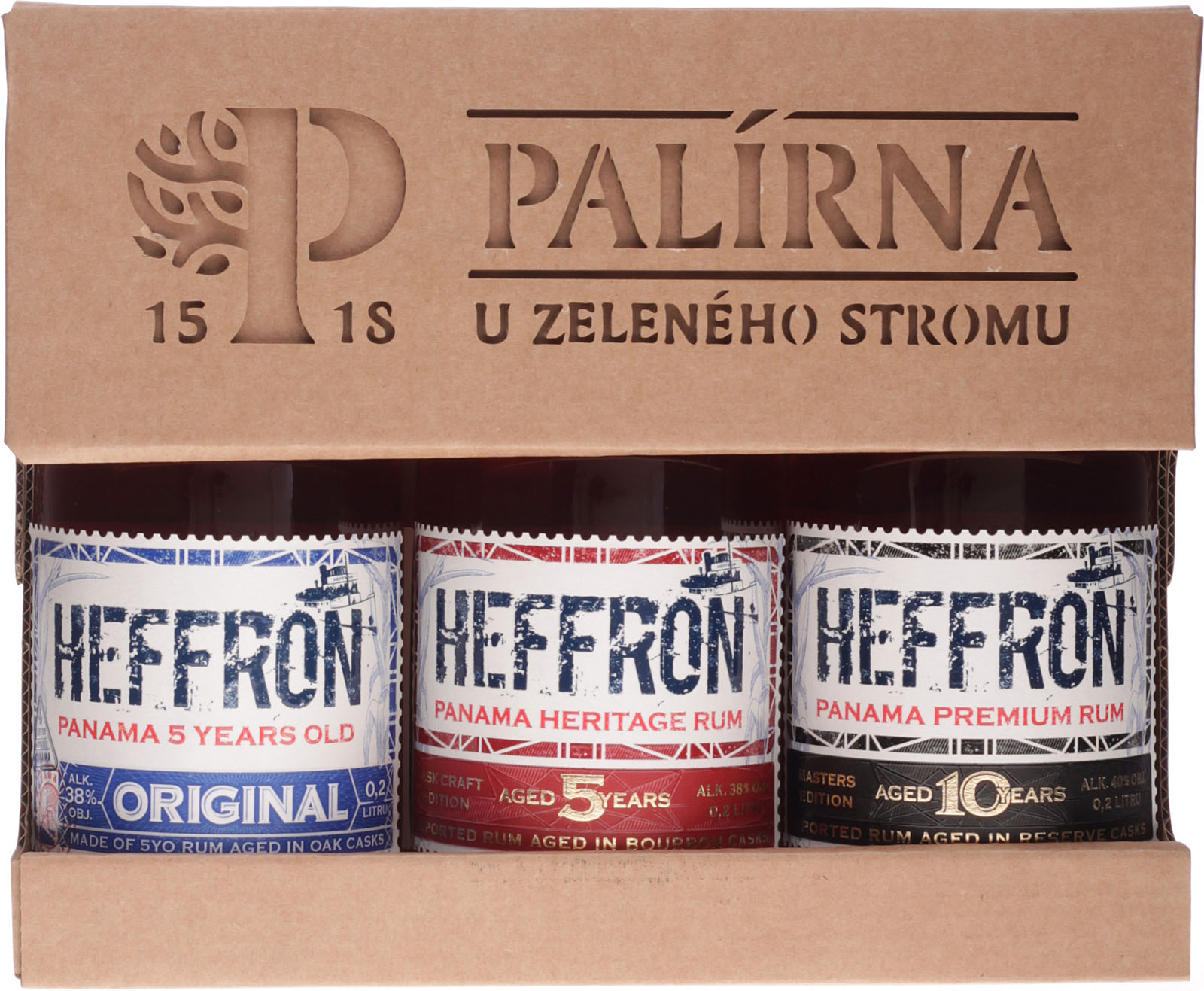 Heffron Rum Tasting Set 3x 0,2 Liter 38,67 % Vol.