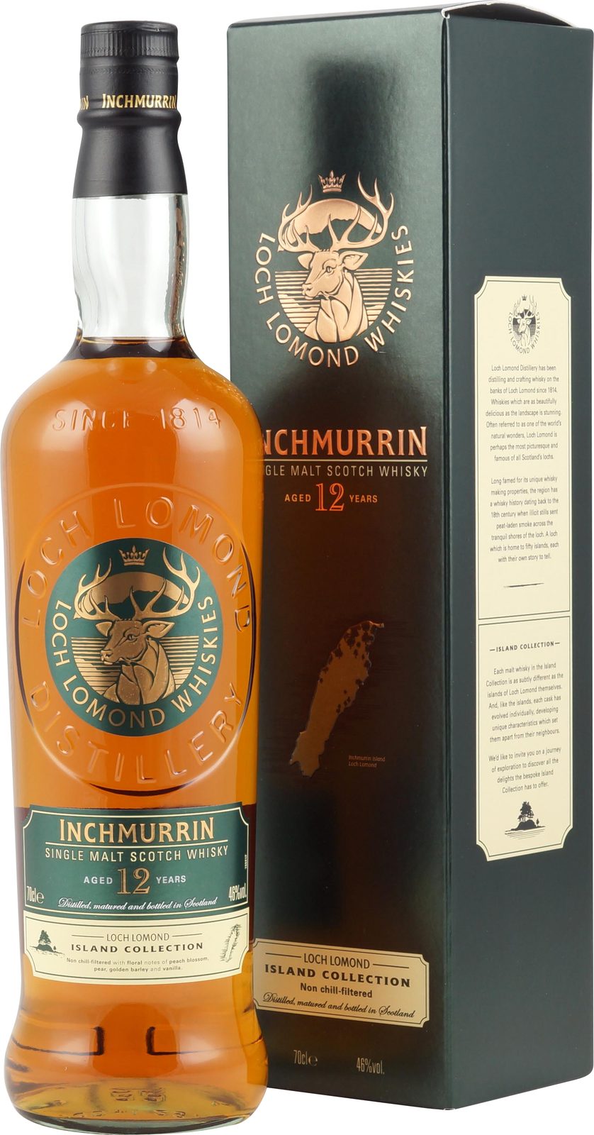 Inchmurrin 12 Jahre 0,7l mit 46% Vol. - mehr Whiskys be