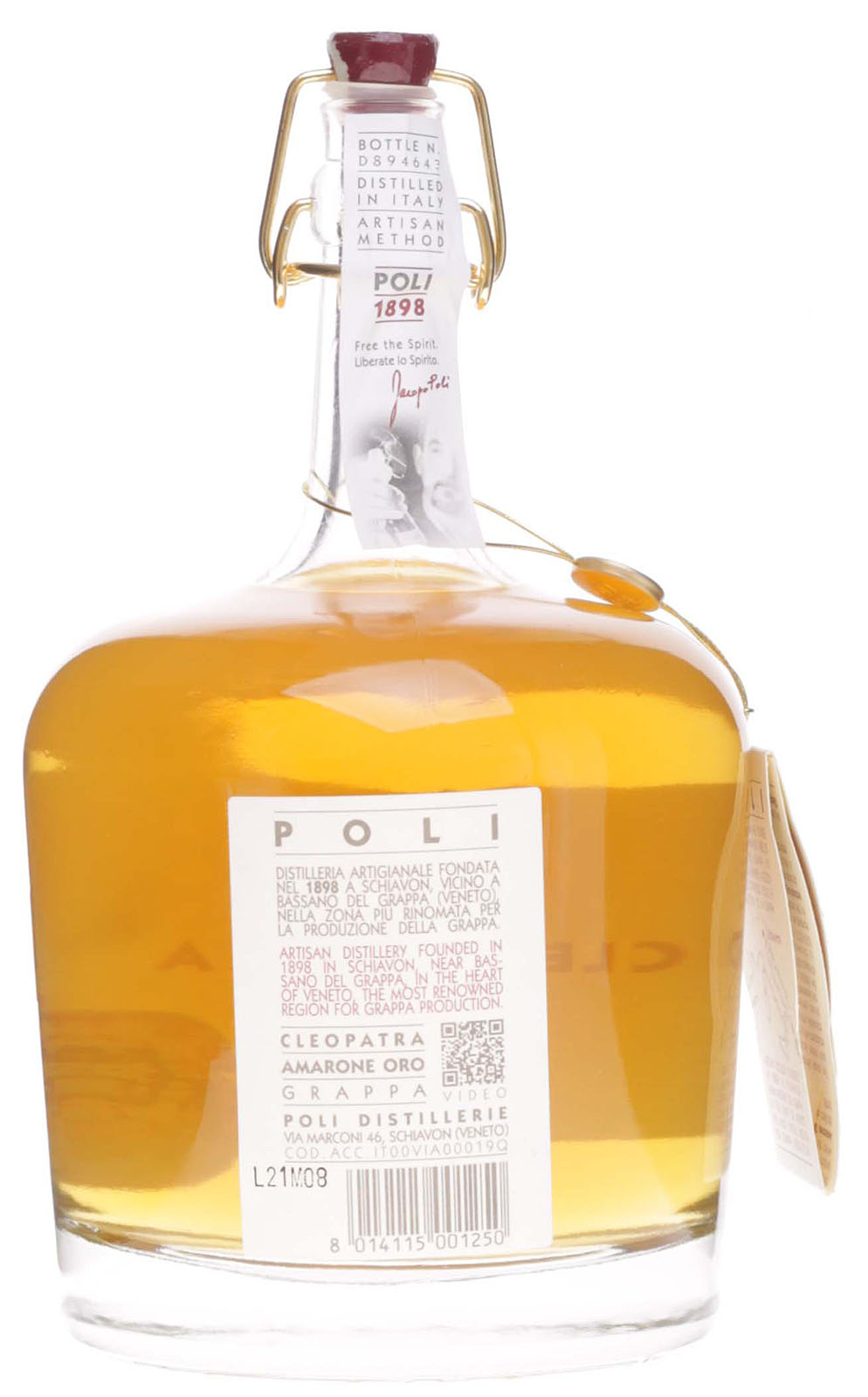 Jacopo Poli Grappa Cleopatra Amarone Oro bei uns im Sho