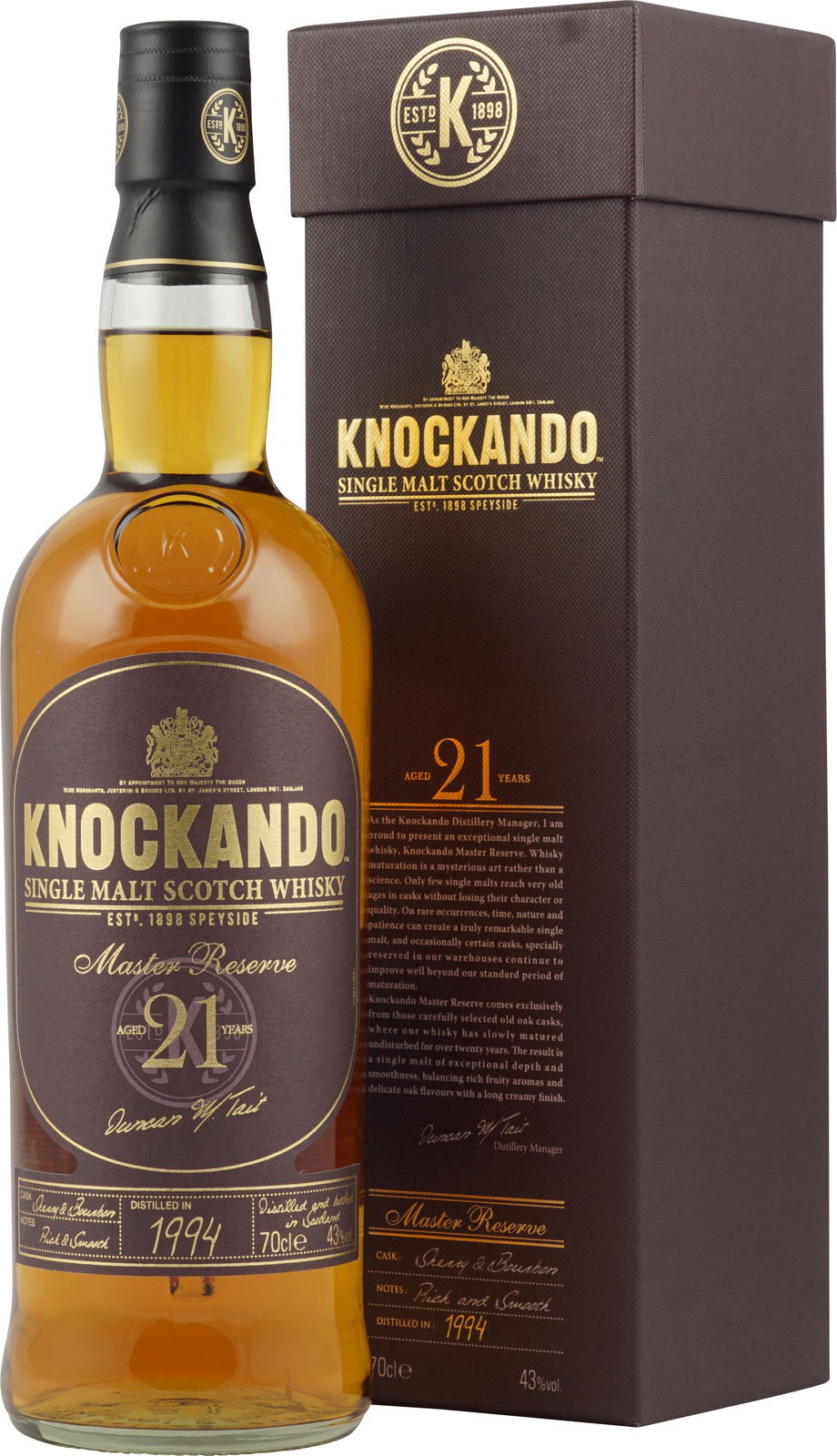 Knockando Master Reserve 21 Jahre - 0,7 Liter 43 % Vol.