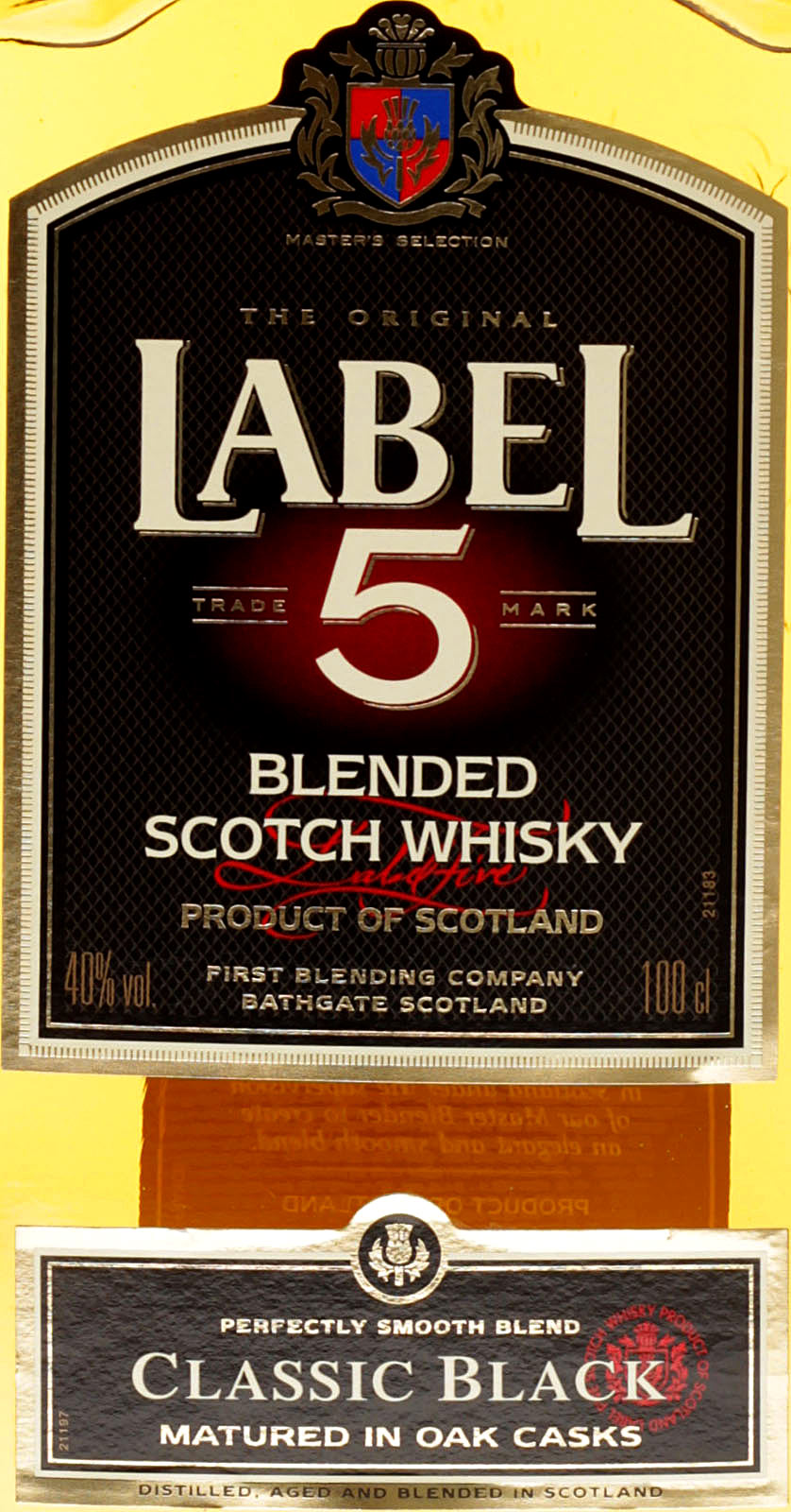 Label 5 Whisky Blended Scotch Whisky hier im Shop