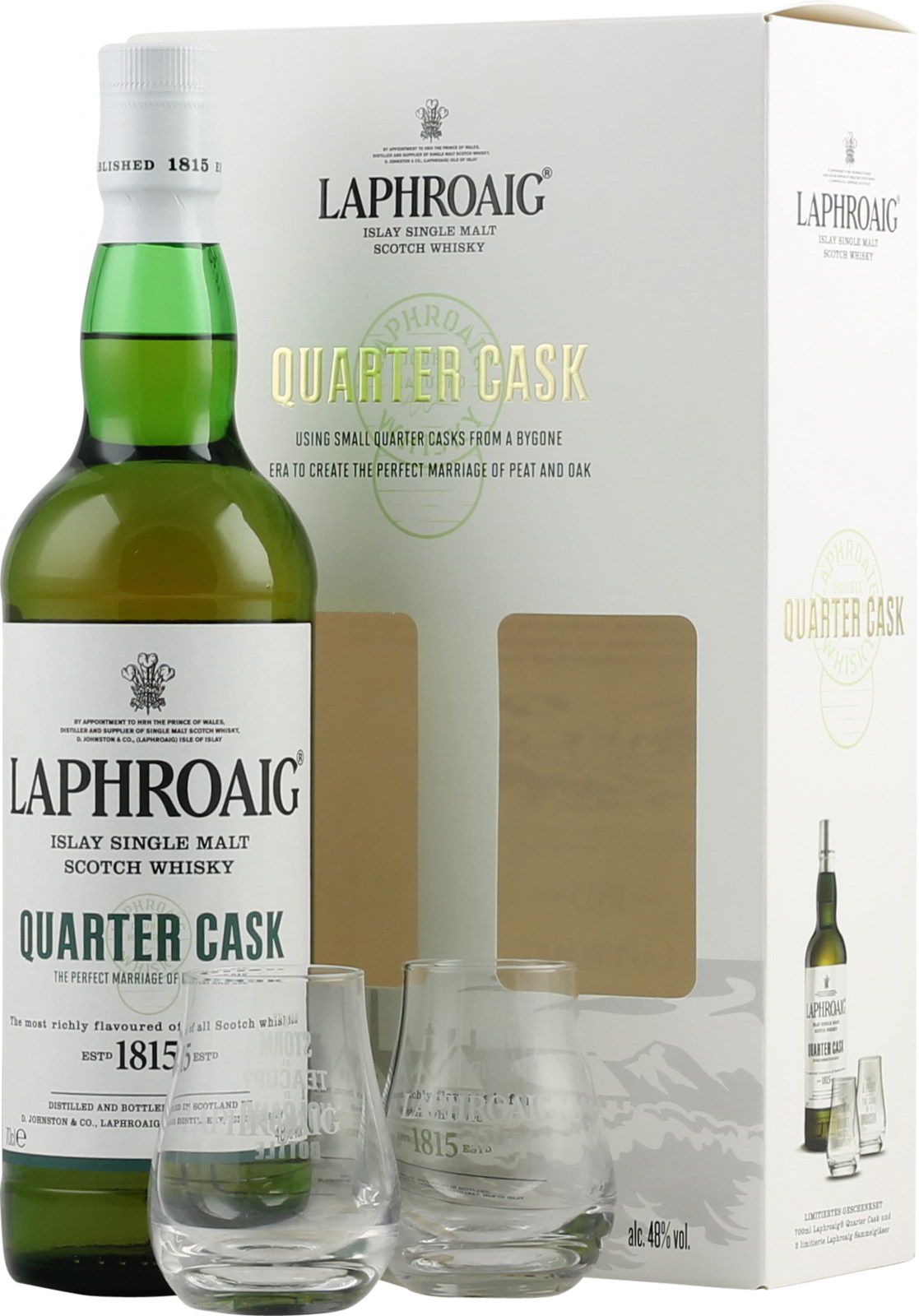Laphroaig Quarter Cask Geschenkset mit Nosing Gläsern