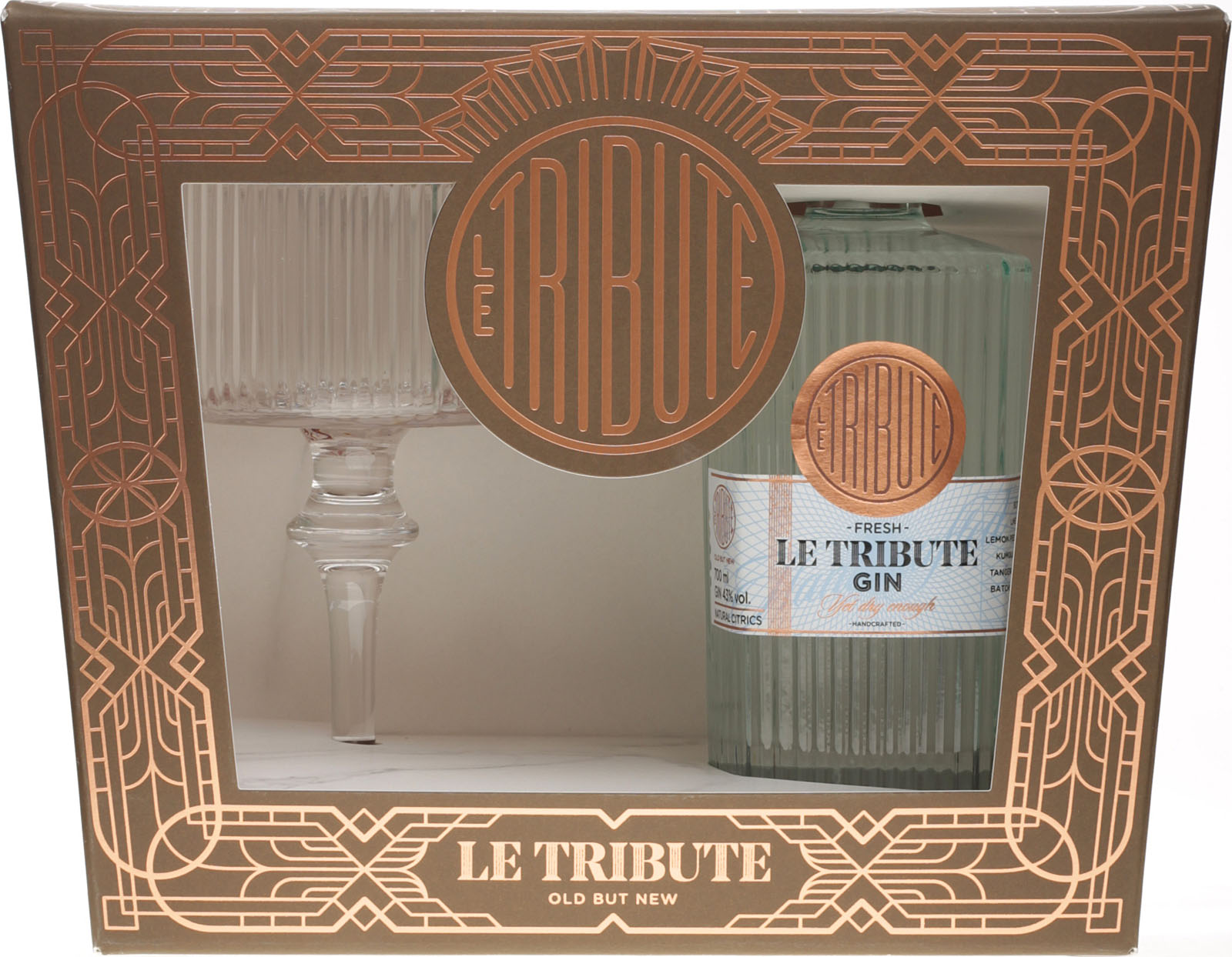Le Tribute Gin Set mit 1 Copa Glas, Geschenkset für Gin