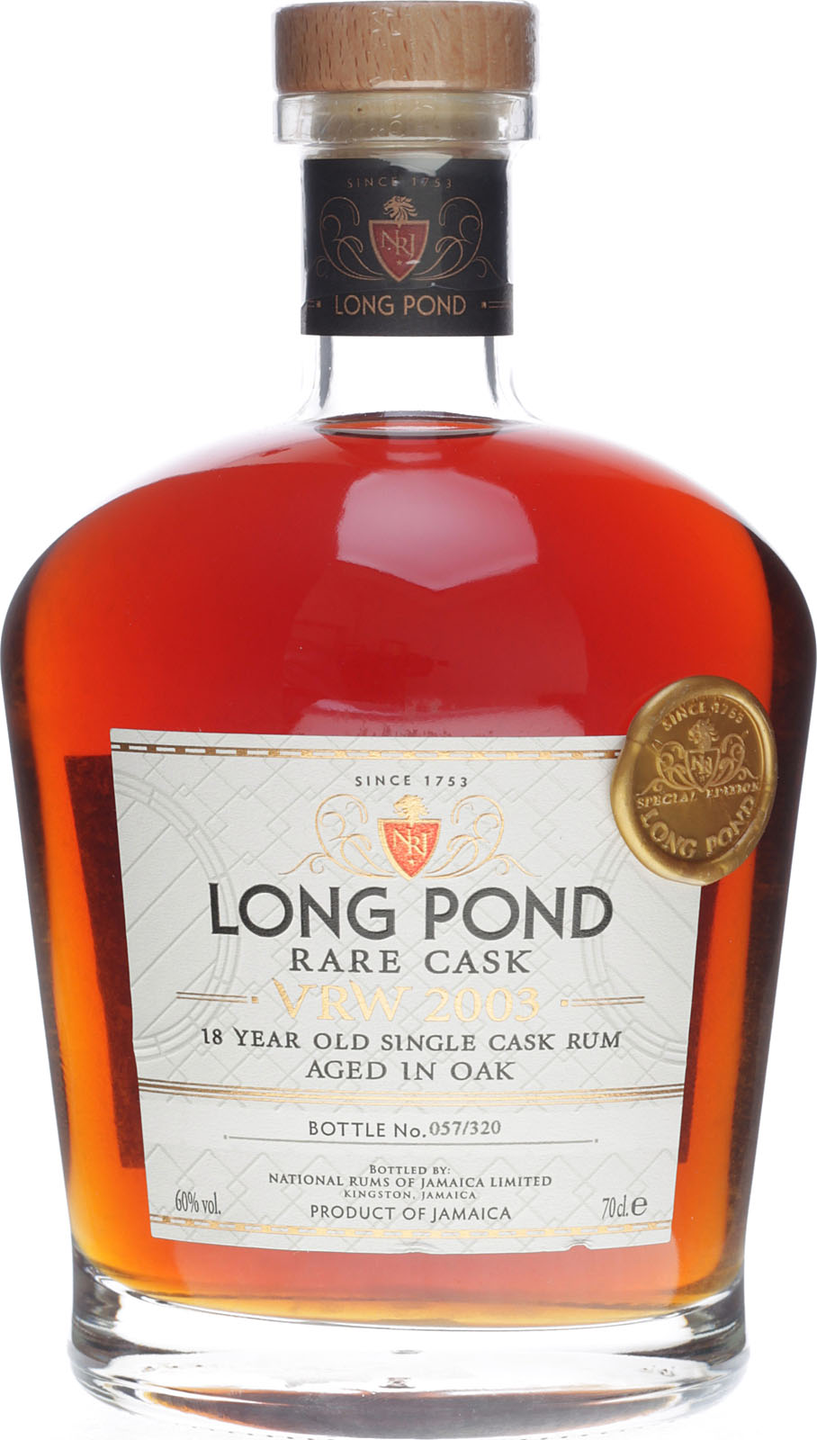 Long Pond 18 Jahre VRW Single Cask Rum Aged in Oak